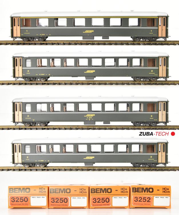 Bemo 4x EW I Personenwagen der RhB, H0m GS mit OVP | Kaufen auf Ricardo
