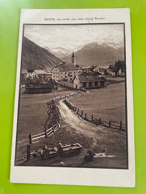 VIA RURELA IN BEVER CON VISTA VERS IL BERNINA STEMPEL 1924 | Kaufen auf ...