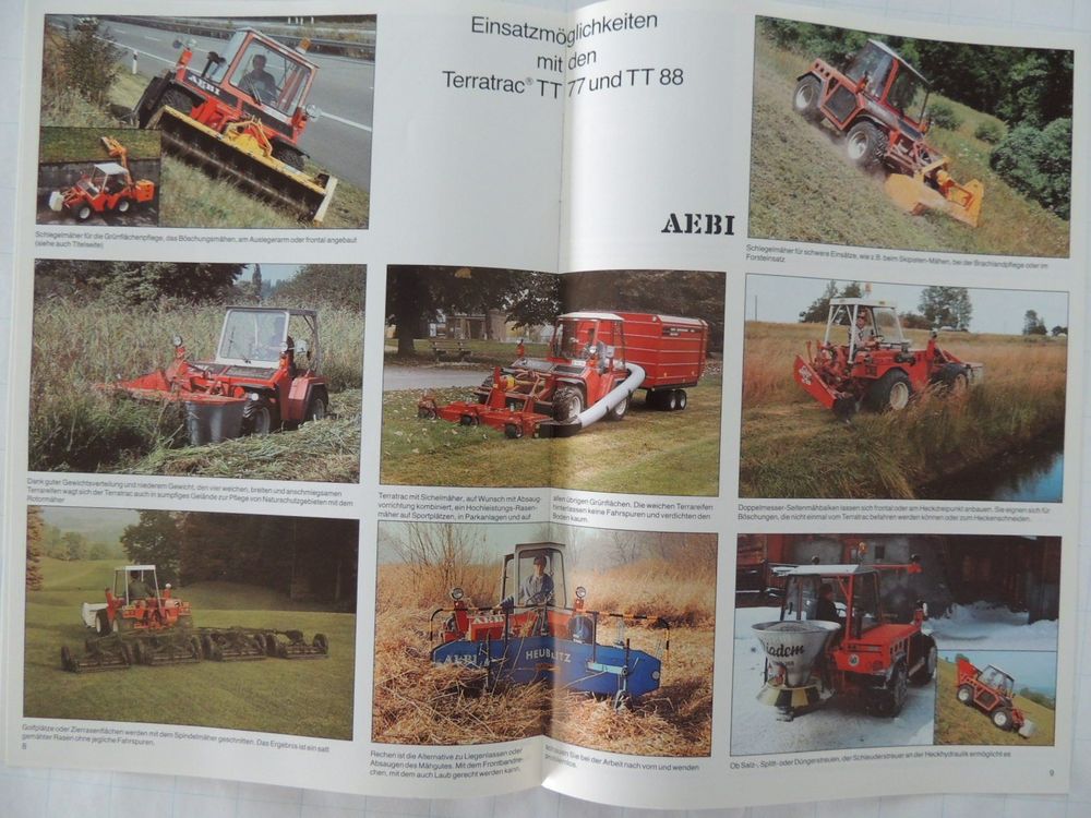 Aebi Terratrac TT88/TT77/TT33 Prospekt 1988, sehr schön ! | Kaufen auf ...