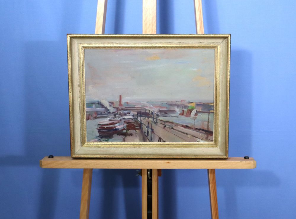 Walter Emil Müller 1896-1983, Gemälde Boote im Hafen, sign. (Gebraucht) in Zug für CHF 115 – mit ...