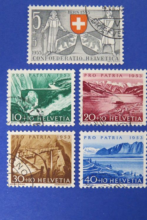 Serie Pro Patria Nr.B61-65 1953 gestempelt - SBK: 40.-. (Gebraucht) in Brunnen für CHF 1.5 – mit ...