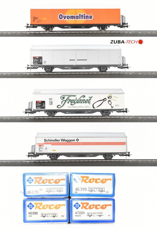 Roco 4x Schiebewandwagen der SBB H0 GS mit OVP | Kaufen auf Ricardo