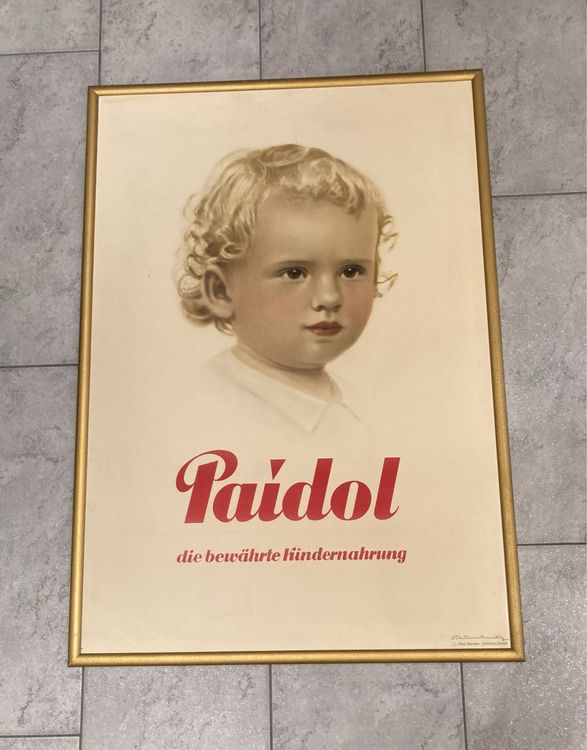 Altes Paidol Karton Schild (kein Emailschild) im XXL Format (Gebraucht ...