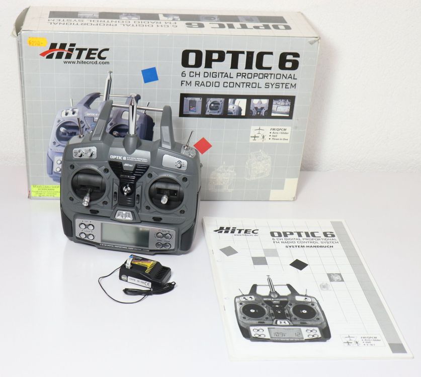 Hitec Optic 6 35MHz FM Mode 2 6-Kanal mit Empfänger (Gebraucht) in ...