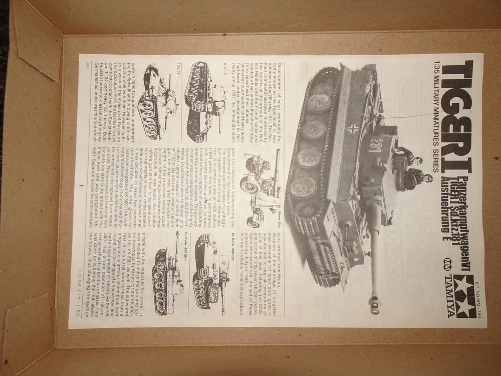 Tamiya Panzerkampfwagen VI Tiger I Sd.kfz.181 Ausführung E | Kaufen auf ...