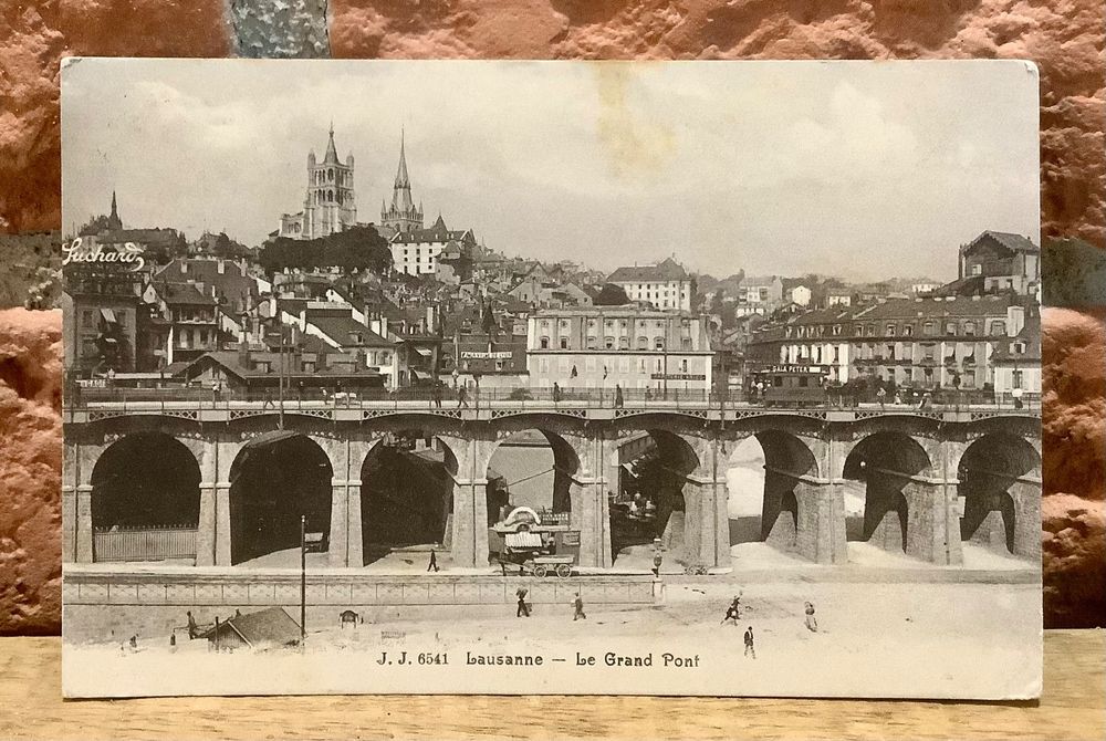1910 Antike AK - LE GRAND PONT - Lausanne - Belebt (Gebraucht) in Root für CHF 1 – mit Lieferung ...