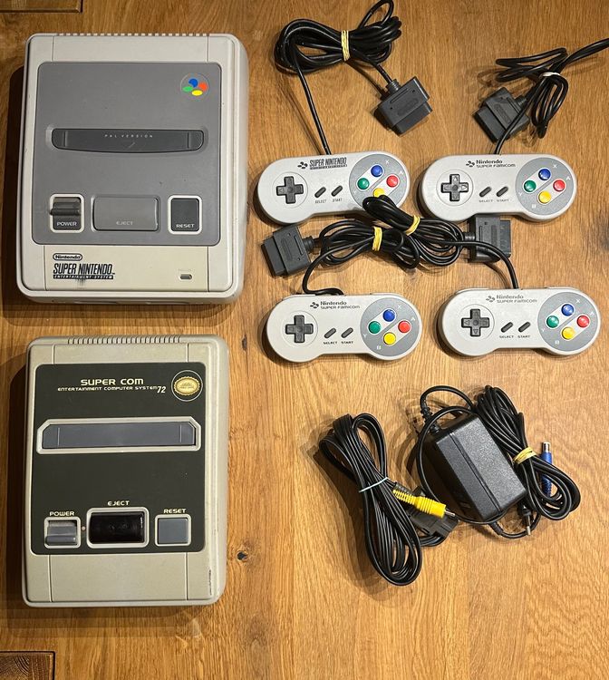 SNES + 4 Controller Super COM Nintendo Retro Original (Gebraucht) in St ...