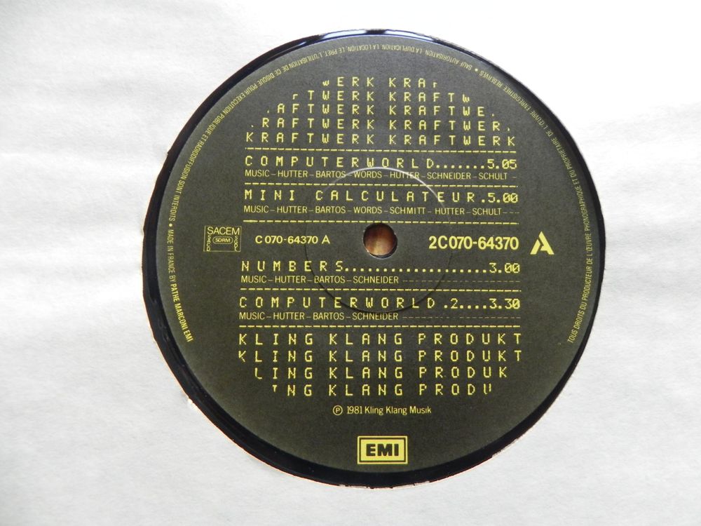 LP Deutschland Electronic Exp. Kraftwerk 1981 Computer World | Kaufen ...