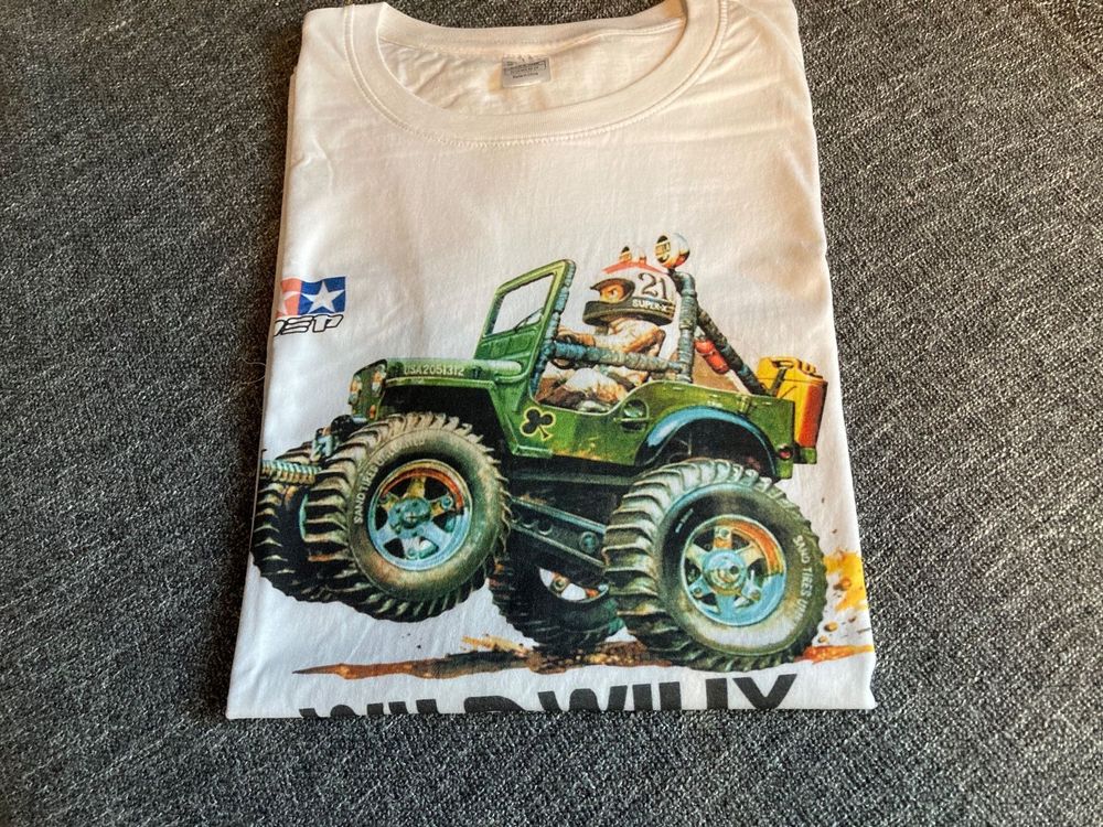 Tamiya original T-Shirt WILD WILLY Logo, Grösse (L) weiss (Neu und ...