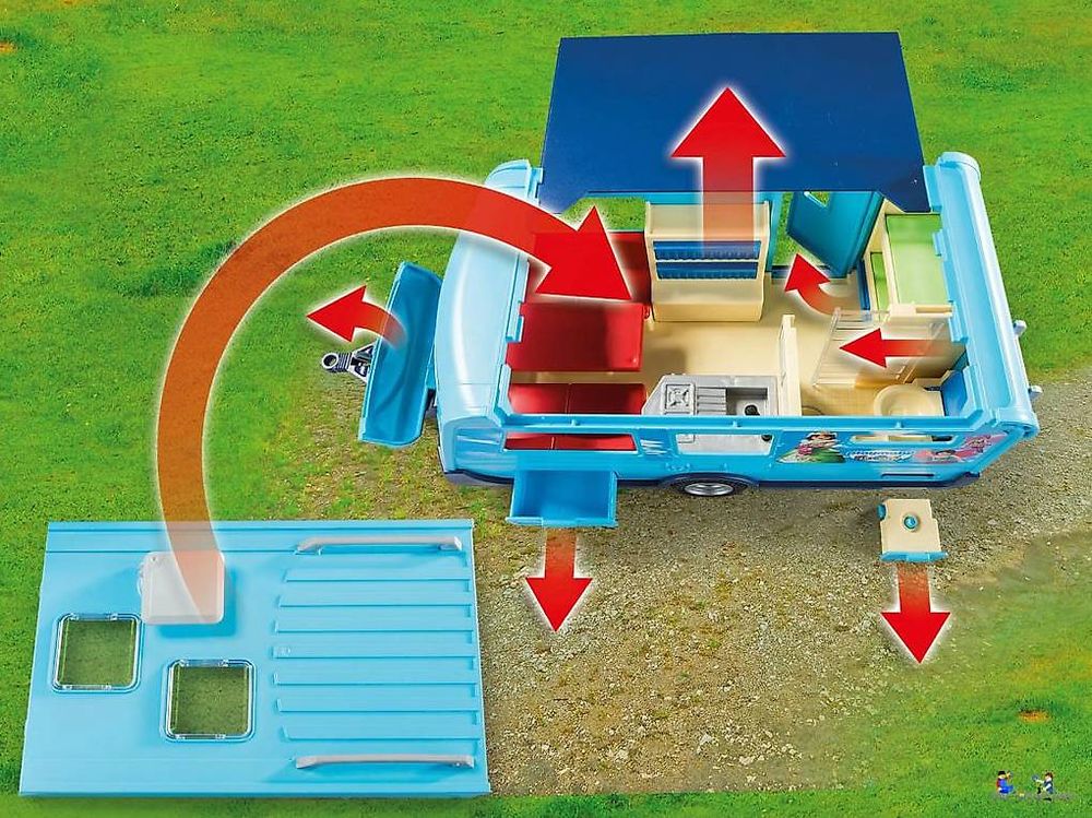 Playmobil Family Fun Pick-Up mit Wohnwagen 9502 (Neu und ...