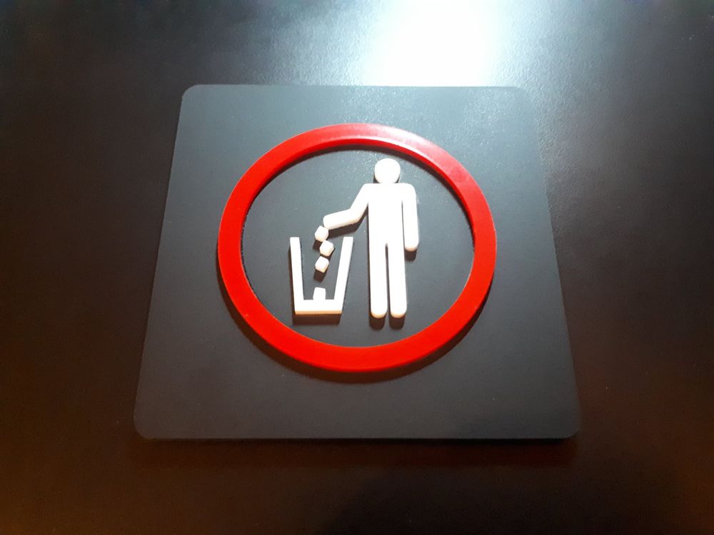 NEU - Verbotsschild Gebotsschild Schild - Littering Abfall | Kaufen auf ...