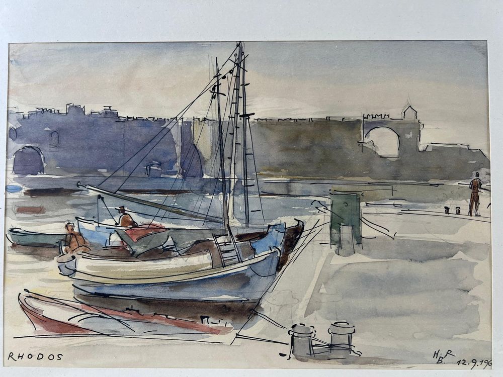 Hans Richard Benz (CH, 1913 - 2002) Aquarell Signiert. (Gebraucht) in ...