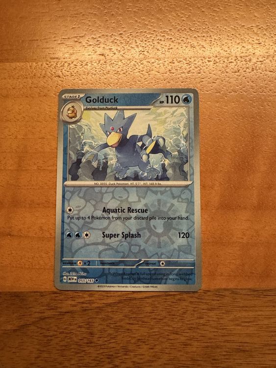 Pokemon MEW 151 EN Golduck 055/165 Reverse Holo (Neu (gemäss ...