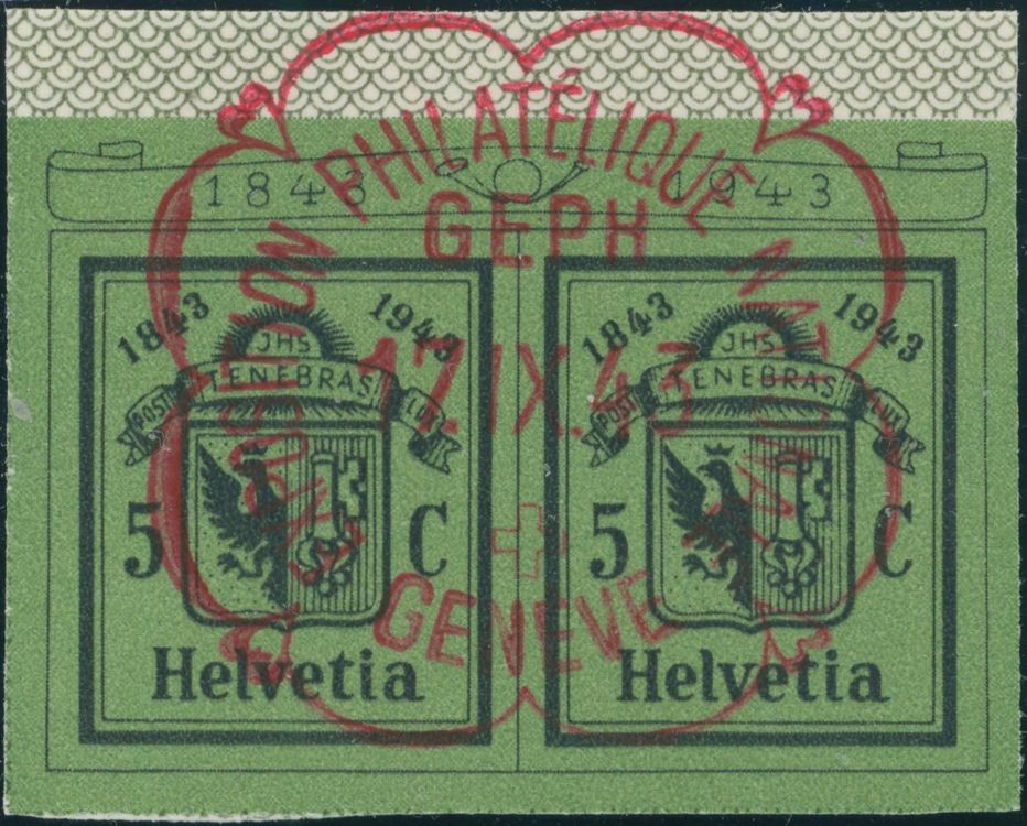 1943 - Genf - Blockausschnitte - ET Voll (Gebraucht) in Schindellegi für CHF 1250 – mit ...