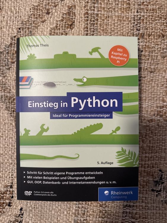 Einstieg in Python Buch, 5. Auflage, mit DVD | Kaufen auf Ricardo