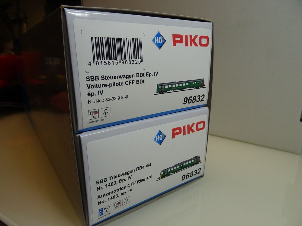 PIKO 96832 SBB RBe 4/4 Seetal Triebwagen + BDt grün/rot DC (Neu (gemäss ...