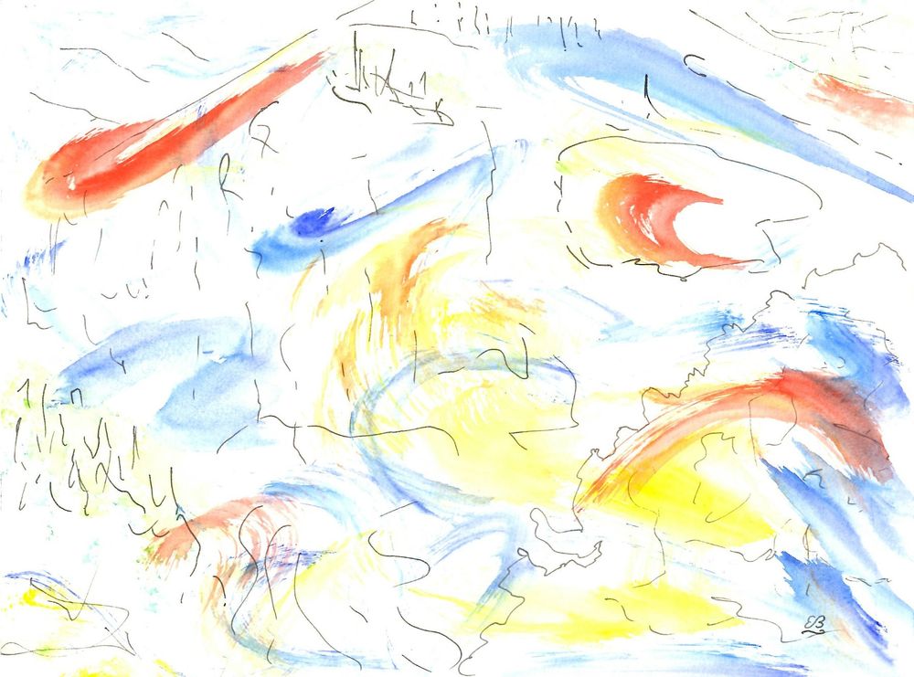 2 Aquarelle: Waves (Neu (gemäss Beschreibung)) in Fribourg für CHF 3 – mit Lieferung auf Ricardo ...