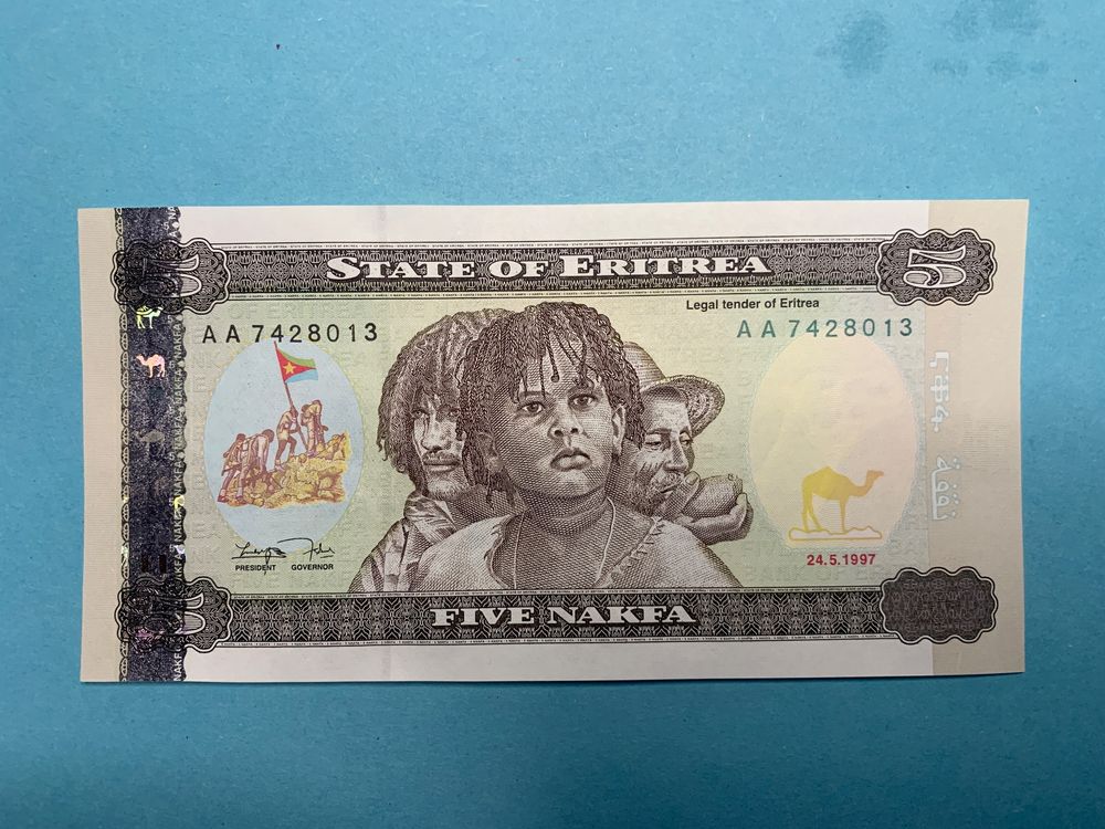 ERITREA - 5 Nakfa 24.5.1997 - Unzirkuliert / Non circulé (Gebraucht) in ...