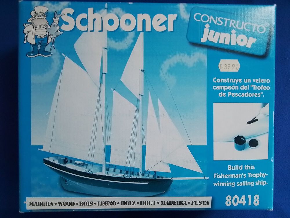 Neu OVP Constructo junior 80418 Schooner Schiff Holzbausatz (Neu und originalverpackt) in ...