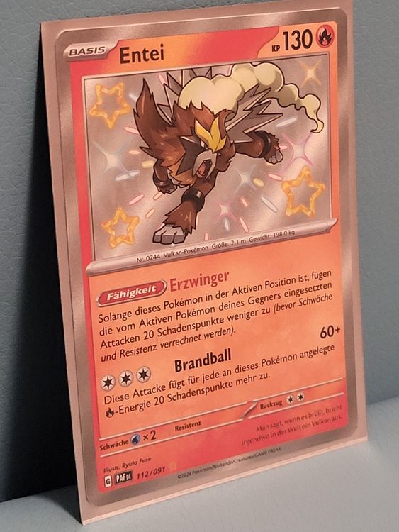 Pokemon Paldeas Schicksale Entei Shiny 112/091 DE (Neu (gemäss ...