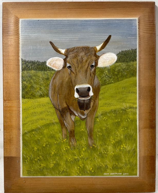 Helen Hartmann (XX) Gemälde - Kuh auf dem Feld | Kaufen auf Ricardo