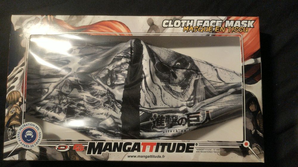 *SEALED* Attack on Titan face mask | Kaufen auf Ricardo