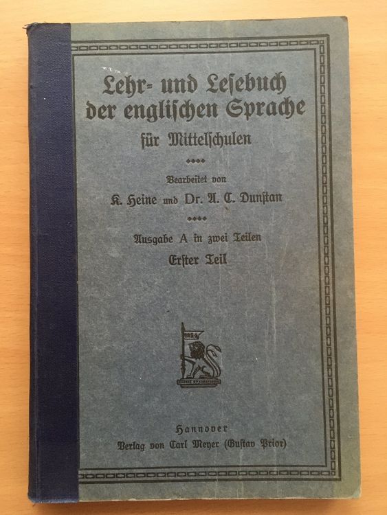 Lehr- und Lesebuch der englischen Sprache - Karl Heine (1921 (Gebraucht ...
