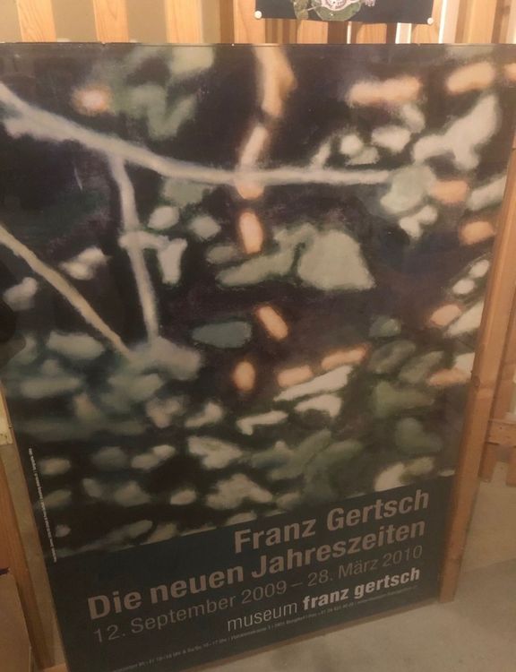 130/90 Plakat Franz Gertsch mit Plexiglas und Holzrückwand | Kaufen auf Ricardo
