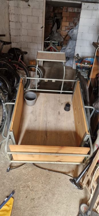 Robuster Velo/mofa/töflianhänger mit Holzaufbau | Kaufen auf Ricardo