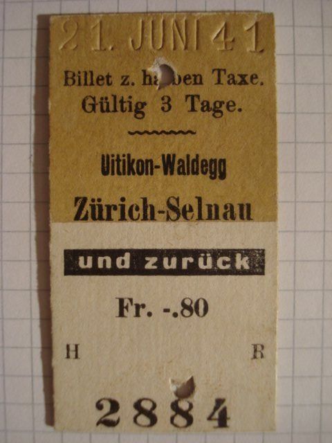 SBB - BILLETT - 3.Klasse - 21.6.1941 (Gebraucht) in Biel/Bienne für CHF 86 – mit Lieferung auf ...
