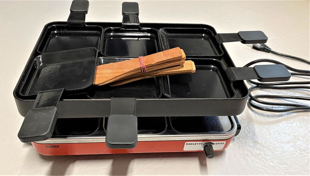 vintage Raclette ofen SIGG, 1978 SWISS Made - 6 Pfännli, TOP | Kaufen ...