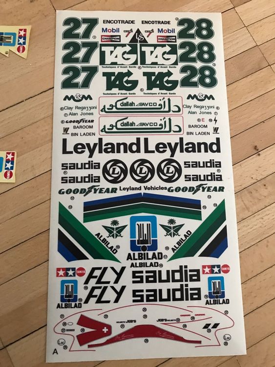 Tamiya Williams FW07 Decalsheet von MCI | Kaufen auf Ricardo