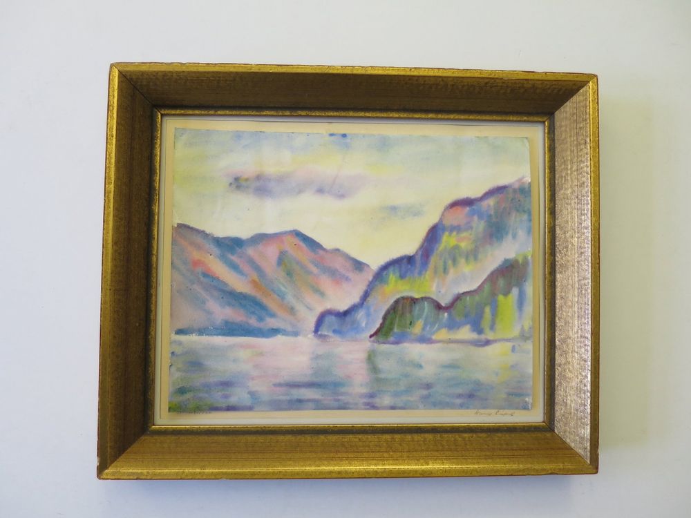 Farbzeichnung Seelandschaft mit farbenfrohen Bergen Nr. 211 (Gebraucht) in Zürich für CHF 59 ...