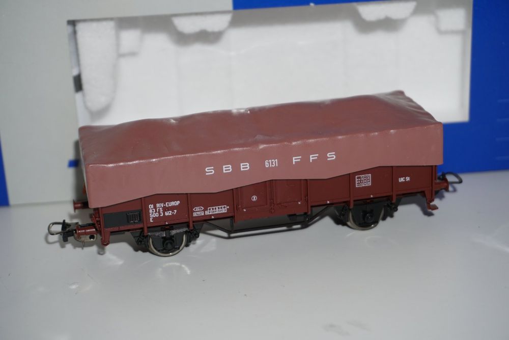 Roco - FS offener Güterwagen mit SBB Plane H0/DC (Gebraucht) in Matten ...
