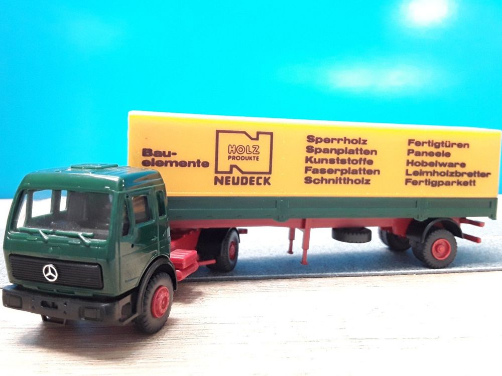 Modell Lastwagen Mercedes _ Neudeck Holz _ 1:87 _ Spur H0 (Gebraucht ...