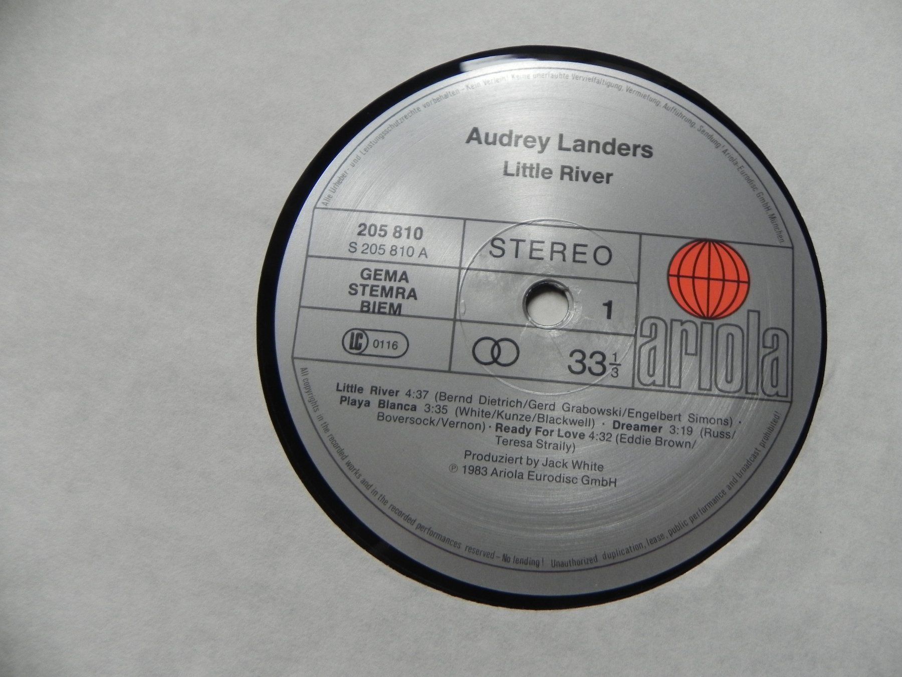 LP USA Pop Sängerin Audrey Landers 1983 Little River (Gebraucht) in ...
