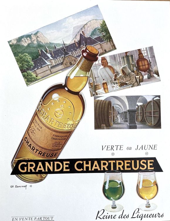 Grande Chartreuse - Alte Werbung / Ancienne publicité 1954 (Gebraucht ...