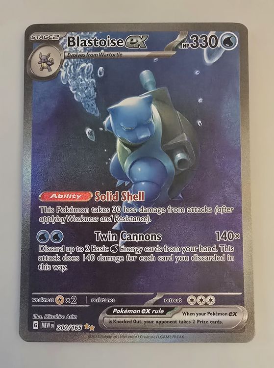 Carte Pokémon Tortank EX 200/165 Full art (Neuf (Voir description)) à ...