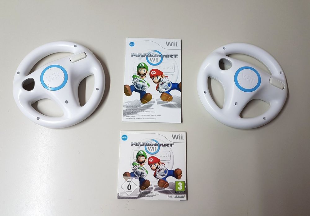 Mario Kart mit 2 Lenkrad Original Wii Rennspass garantiert (Gebraucht ...