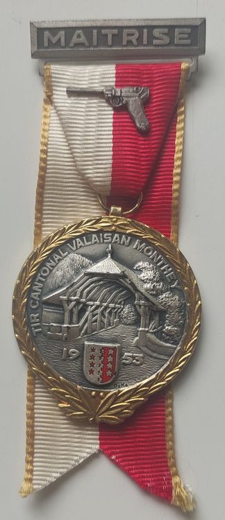 Medaille "Maitrise" 1953, Monthey VS - TIR Cantonal (Gebraucht) in für ...
