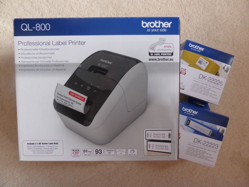 BROTHER QL-800 ETIKETTENDRUCKER + 2 ETIKETTENROLLEN - N E U | Kaufen auf Ricardo