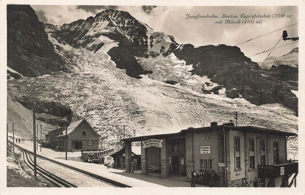 Jungfraubahn (BE) Station Eigergletscher Mönch Bahnhof (Usato) a Biasca ...