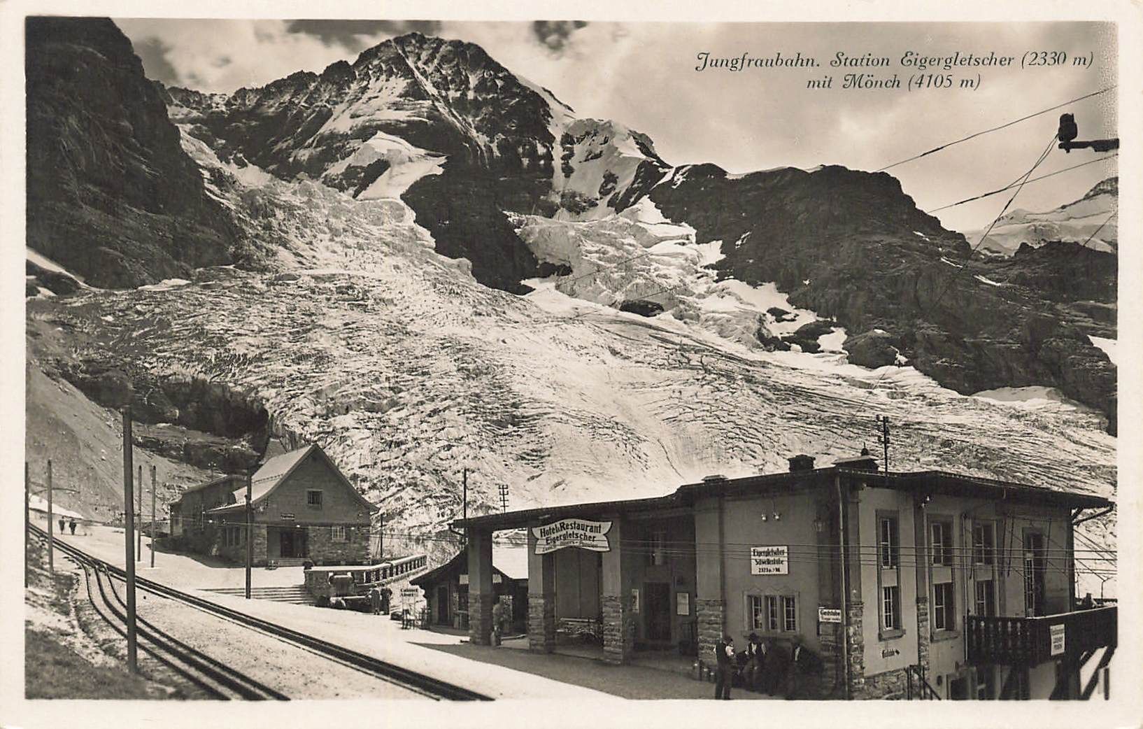 Jungfraubahn (BE) Station Eigergletscher Mönch Bahnhof (Usato) a Biasca ...