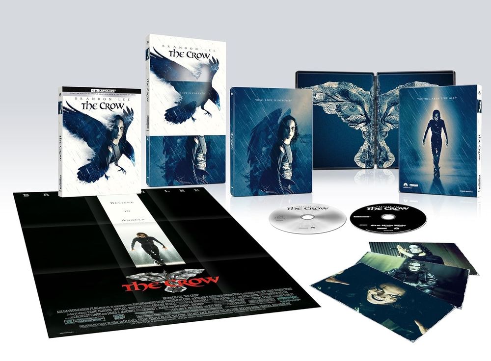 The Crow (1994) Steelbook, 4k UHD Blu Ray & Blu Ray (Neu und ...