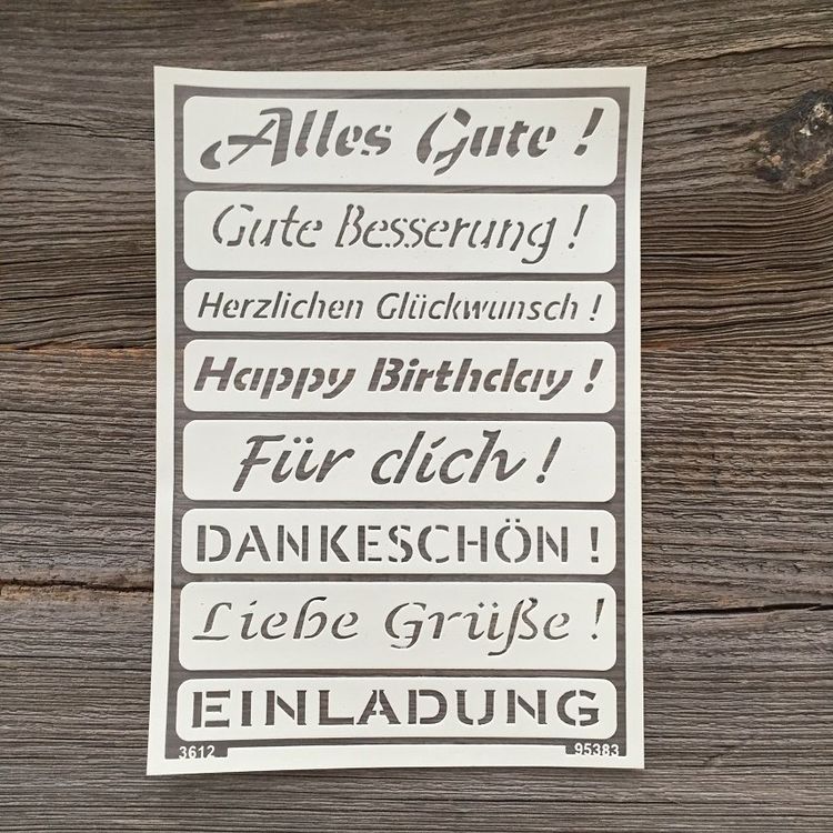 Gonis Selbstklebende Schablone - Schriftzüge (Neu und originalverpackt ...