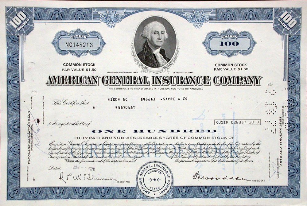 American General Insurance Company - 1976 (Gebraucht) in Solothurn für ...