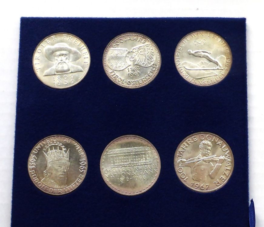 ÖSTERREICH, 12x 50 S +18x 25 SCHILL= 403g (13oz) Feinsilber (Neu (gemäss Beschreibung)) in ...