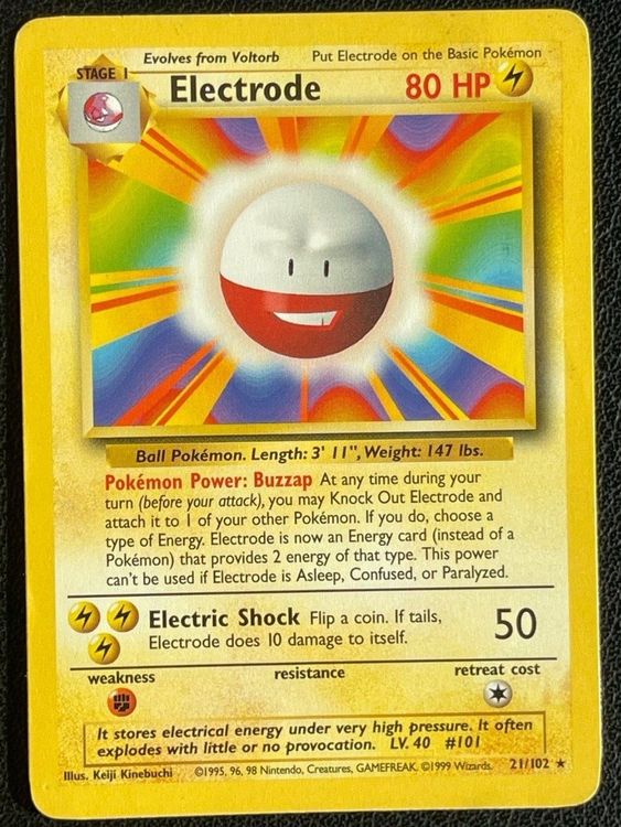 Electrode 21/102 Pokémon Base Set rare (Neu (gemäss Beschreibung)) in ...