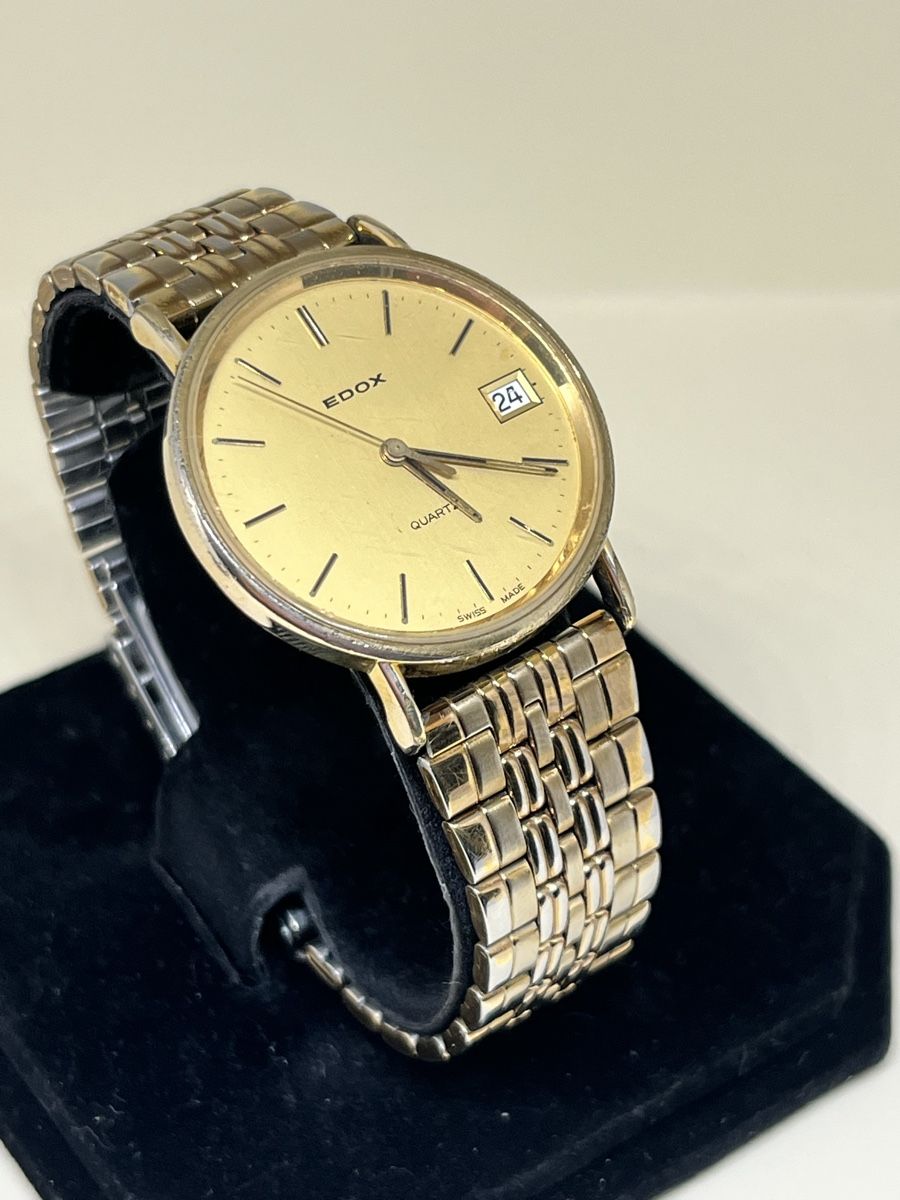 Vintage Edox Swiss – Klassische Herrenuhr in Gold-Optik (Gebraucht) in ...