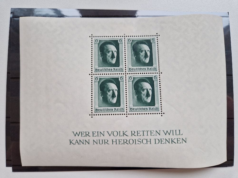Deutsches Reich Block 7 Adolf Hitler 1937 (Neu (gemäss Beschreibung ...